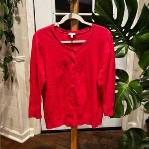 Talbots | Sweaters | Talbots Vibrant Red Knit Sweater | Poshmark
